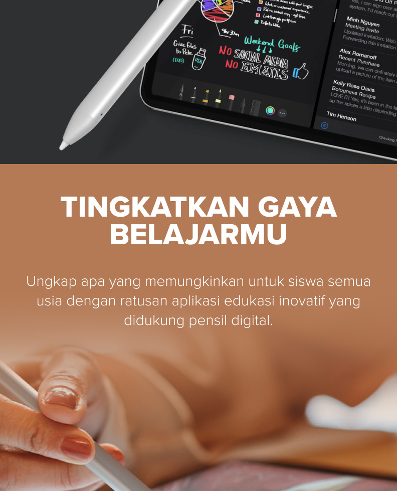 Jual Logitech Crayon Stylus Pen Digital for Apple iPad (with USB-C Port ...