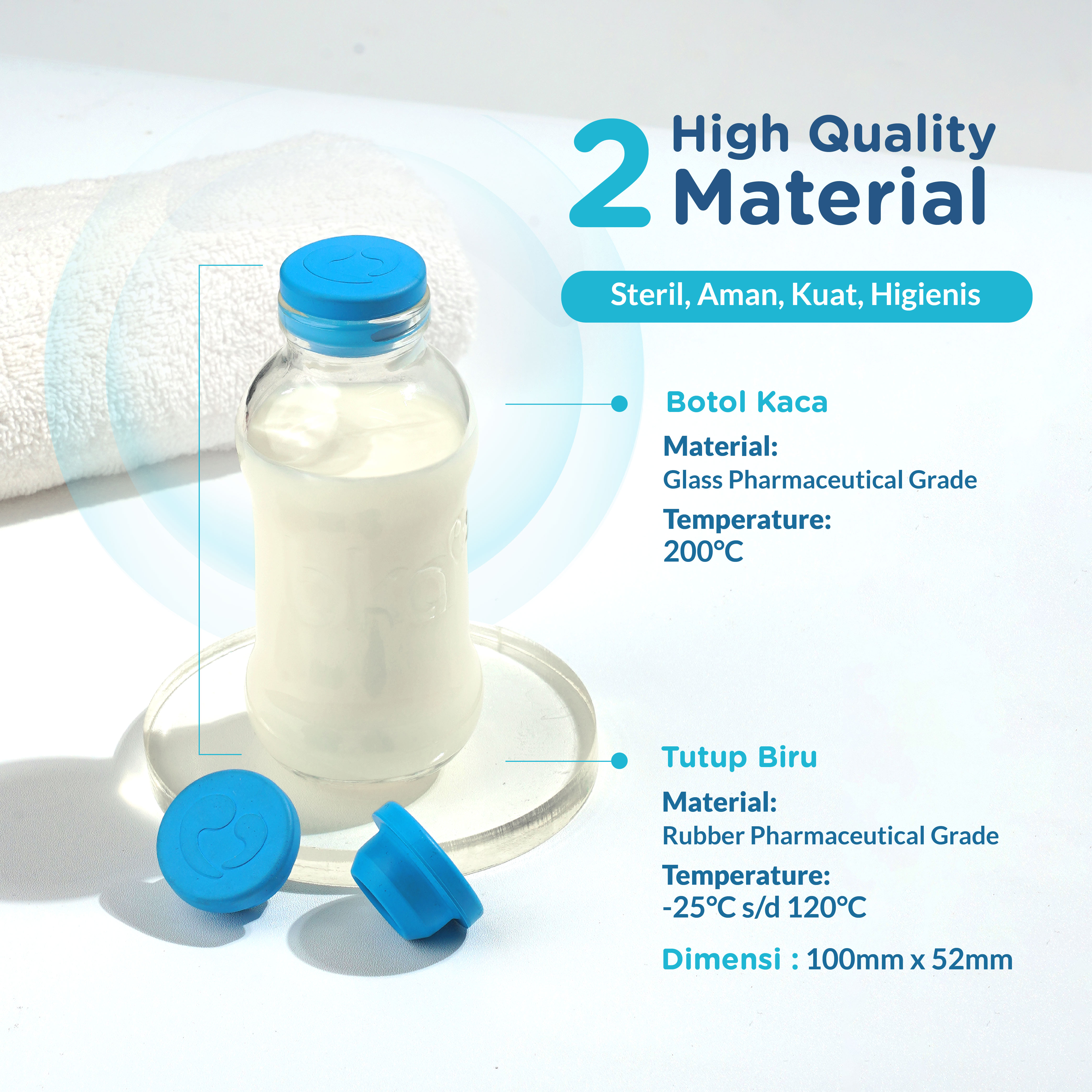 Jual Botol ASI Kaca BKA isi 4 Pcs | Sertifikasi KEMENKES RI | Botol Penyimpanan ASI Kaca | Botol ...