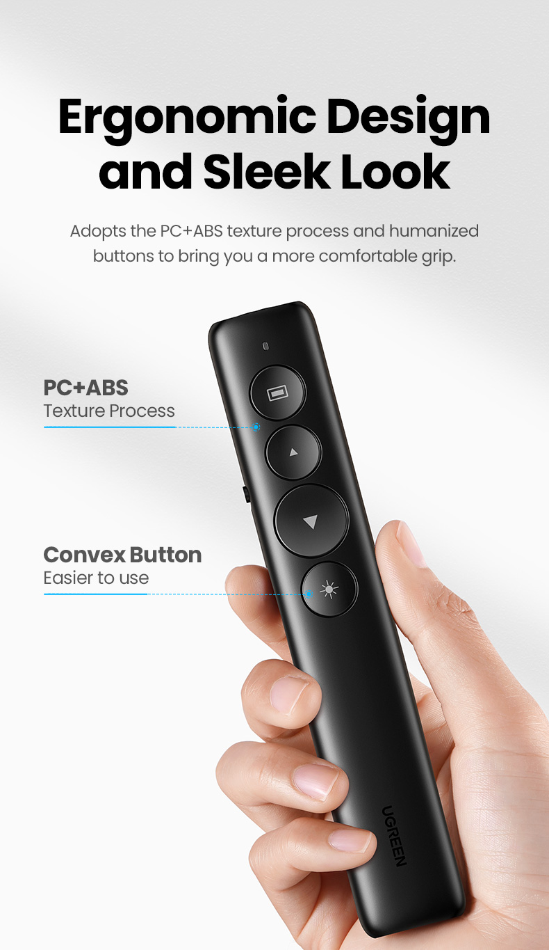 Jual UGREEN Laser Pointer Remote Control Presenter Wireless 2.4ghz For Mac, Windows, Linux ...