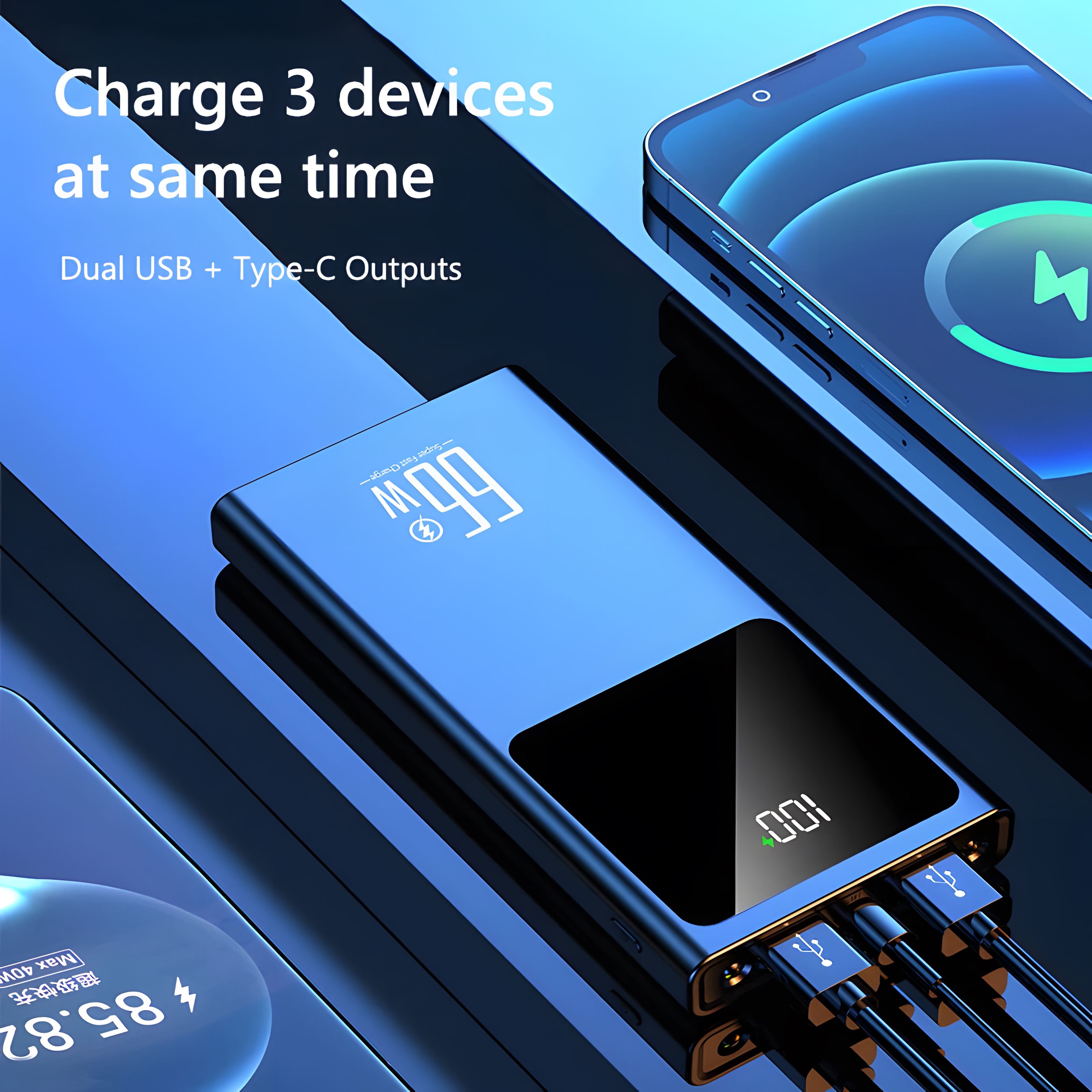 Jual LENTIVEN Powerbank 20000mah Mini Fast Charging Dual Output Dual Input Tipe C Micro BHK10 ...