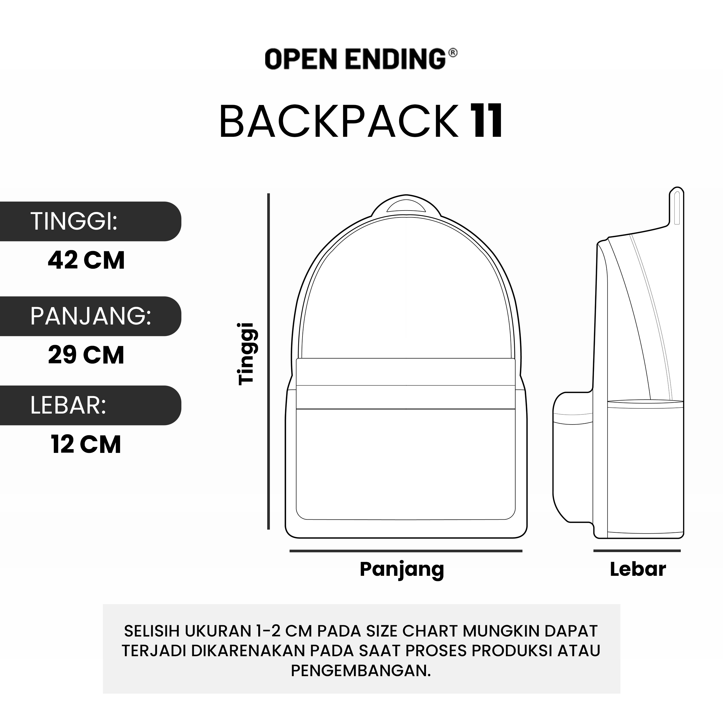 Jual Open Ending Tas Ransel Sekolah Basic Backpack Cordura [BP.11] | Shopee Indonesia