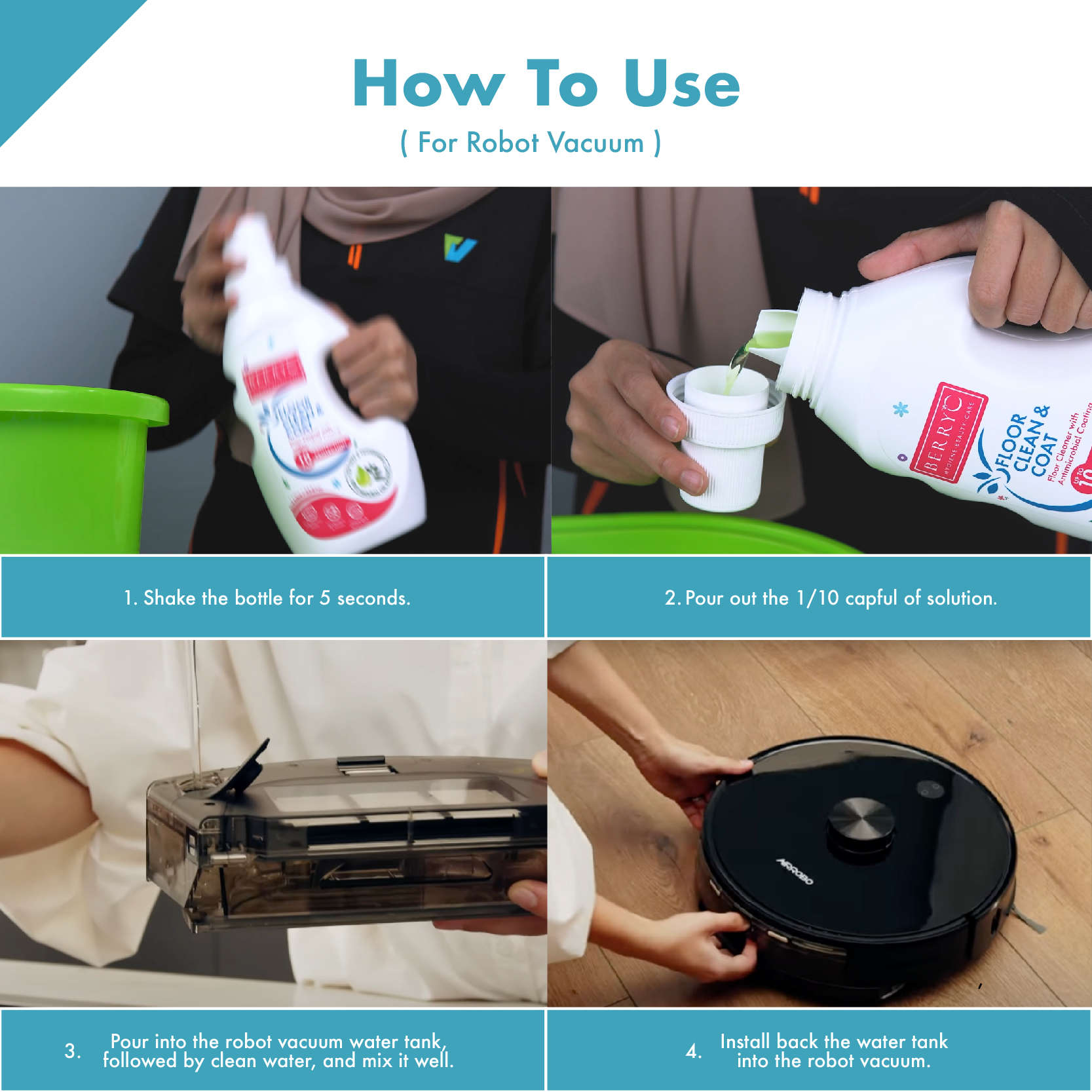 Jual BerryC Floor Cleaner & Coat 500ml - Cairan Pel Pembersih Lantai ...