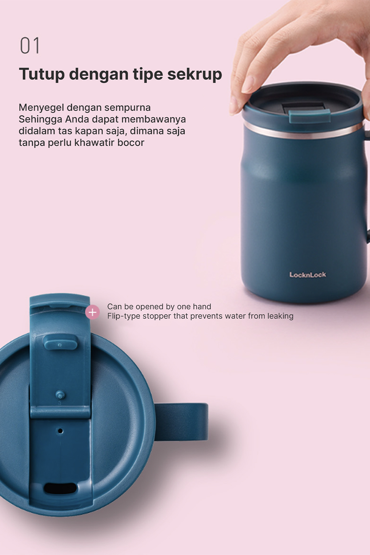 Jual LocknLock Tumbler Metro Sealed Mug 475ml - LHC4263 | Shopee Indonesia
