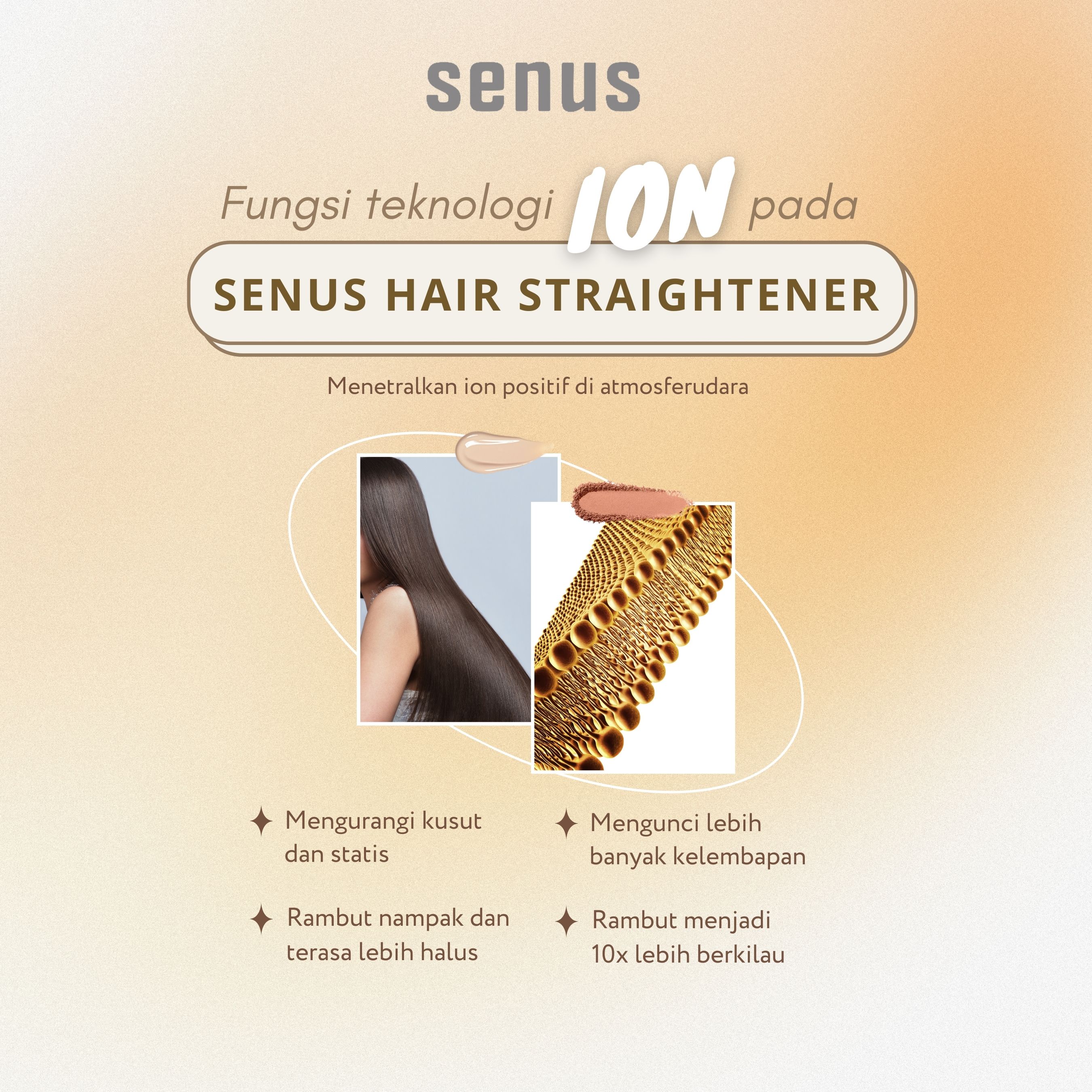 Jual Senus Hair Straightener Catokan pelurus rambut ceramic plate ...