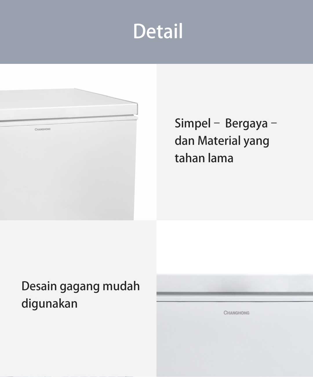 Jual Changhong Chest Freezer CBD680 Kapasitas 600 Liter (Fast Freezing ...