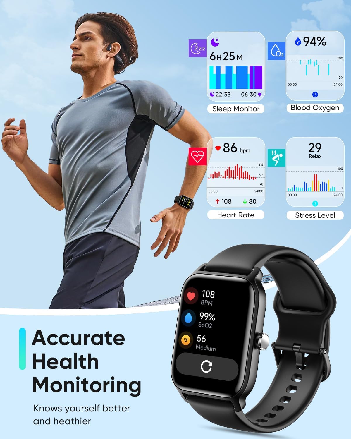 Jual Aolon GTS 2024 Smart Watch HD Large Screen Super Long Standby ...