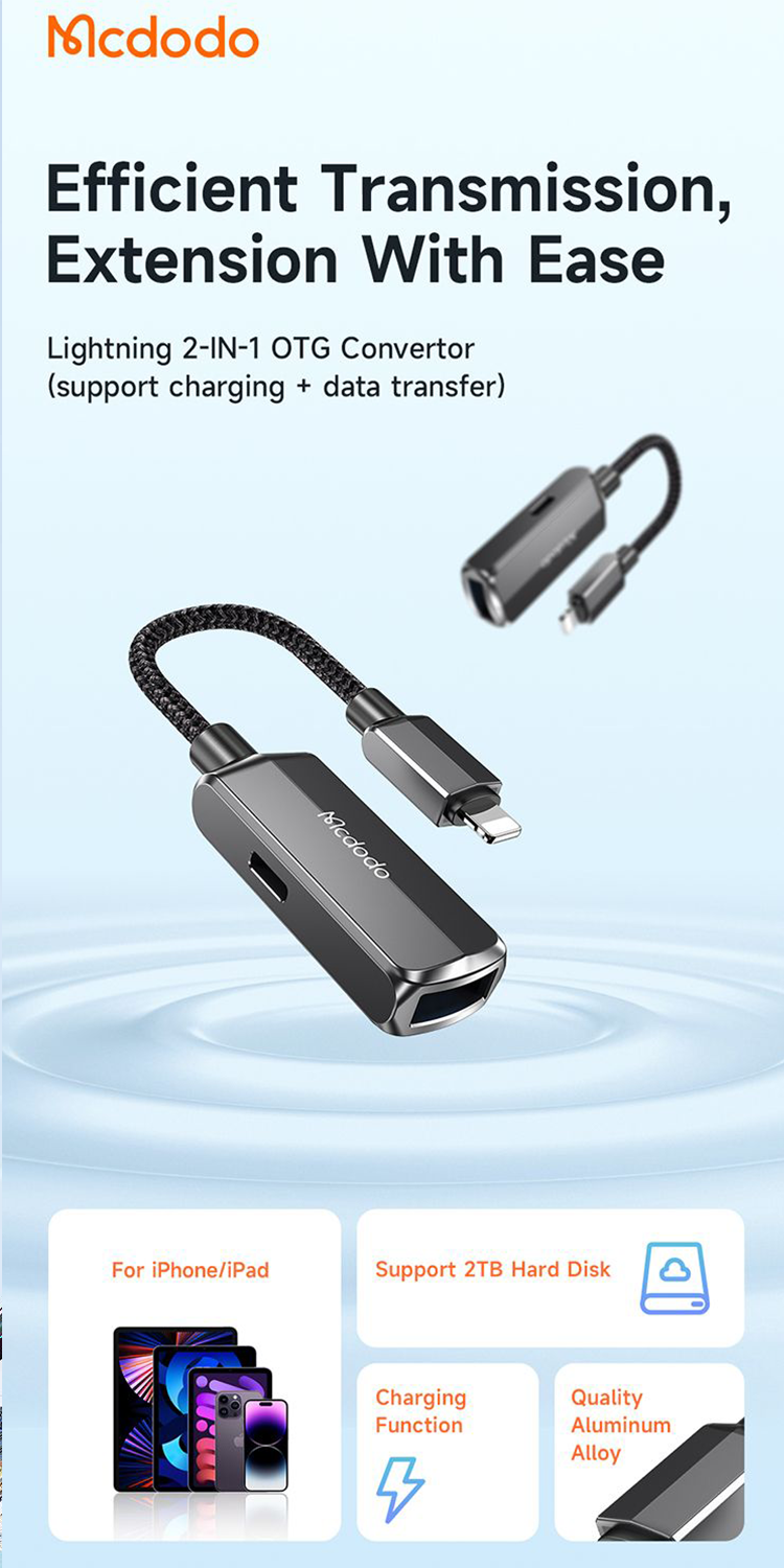 Jual MCDODO Adapter OTG iPhone to USB 3.0 Flashdisk Hardisk with ...