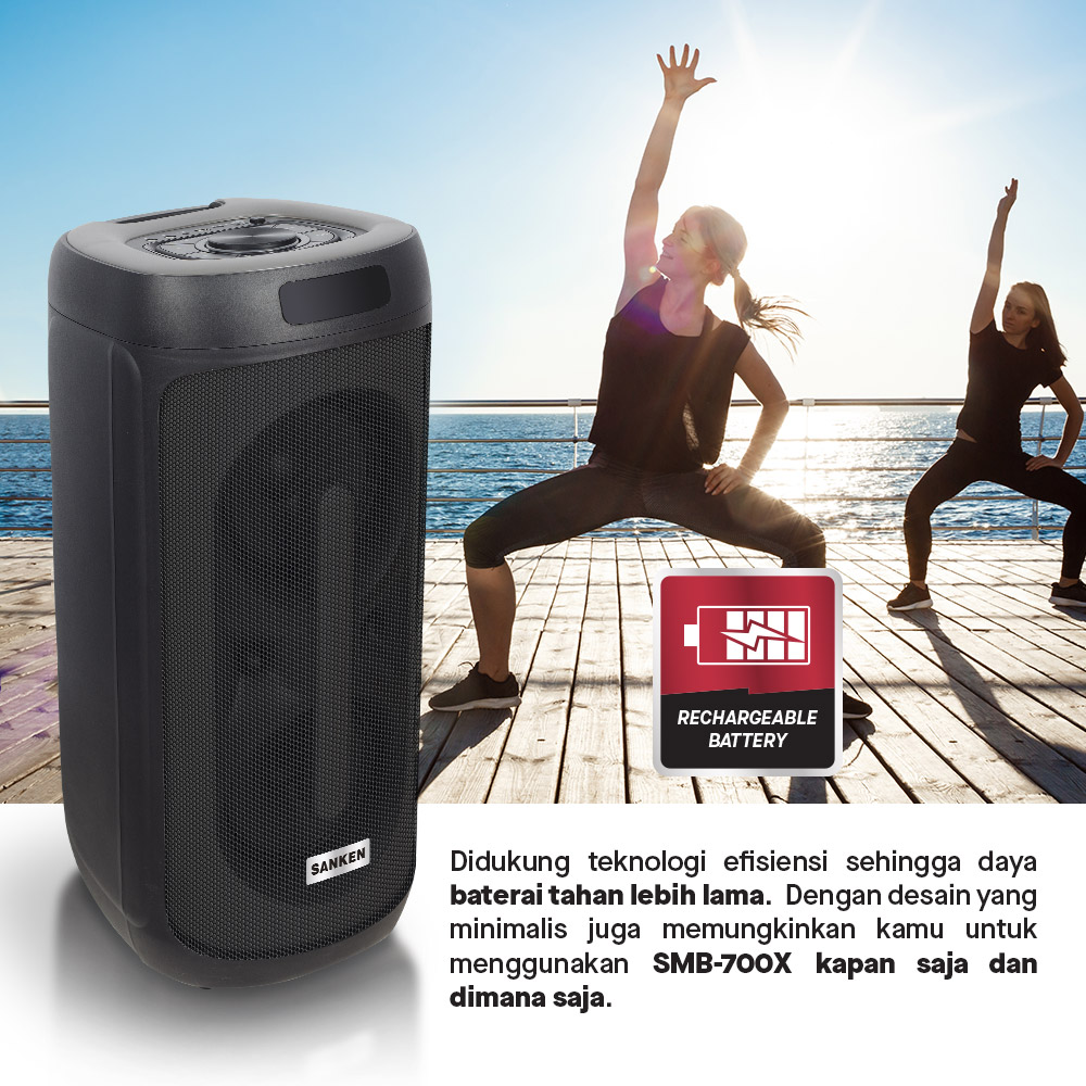 Jual Sanken Speaker Active Portable SMB-700X Max-Bass | Shopee Indonesia