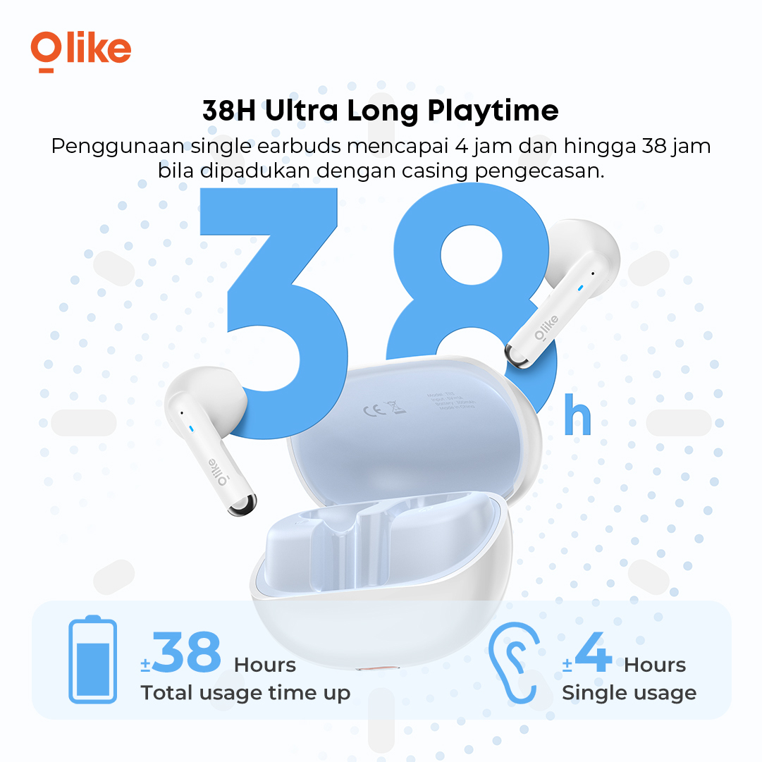 Jual OLIKE TWS T113 38H Playing Time | True Wireless Earphones IPX4 | Headset Bluetooth V5.3 ...