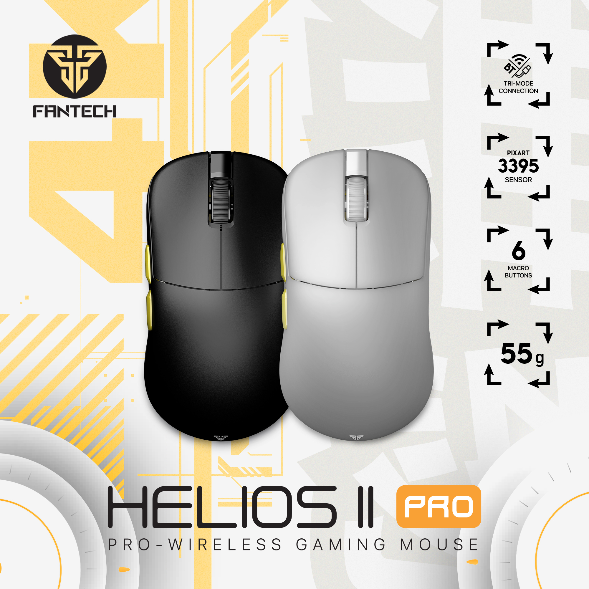 Jual Fantech XD3 V3 Helios Pro 4K Wireless Gaming Mouse Lightweight ...