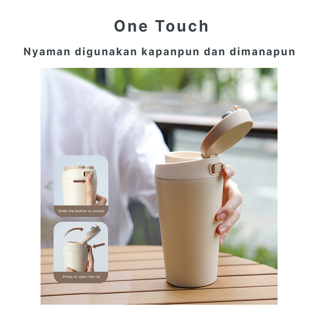 Jual LocknLock Exclusive Mini One Touch Tumbler 400ml - LHC3324 ...