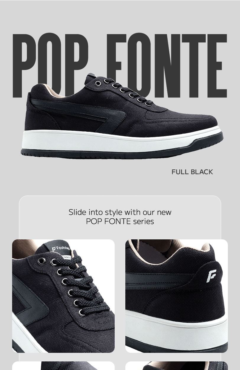 Jual Footstep Footwear Sepatu Pria Sneakers POP Fonte Full Black ...