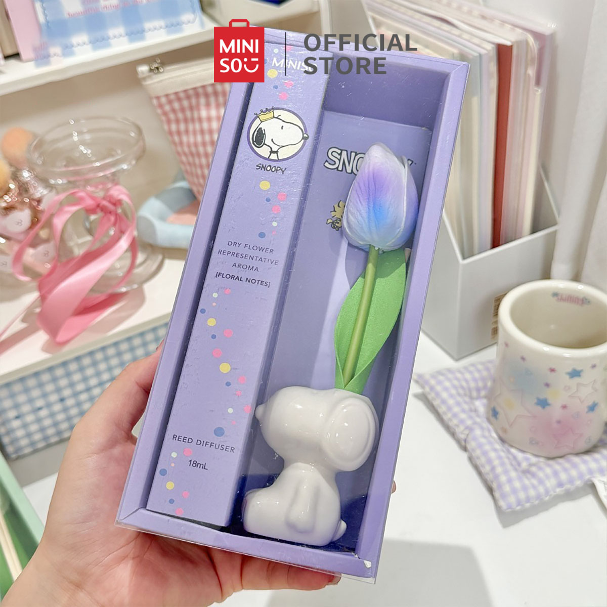 Jual Miniso x Snoopy Collection Aromaterapi Bunga Pengharum Bunga Non ...