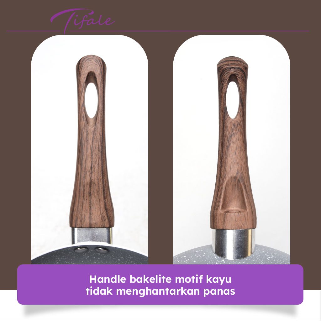 Jual Tifale Fiord Frying Pan Panci Penggorengan Frypan Teflon Anti Lengket Marble Coating ...
