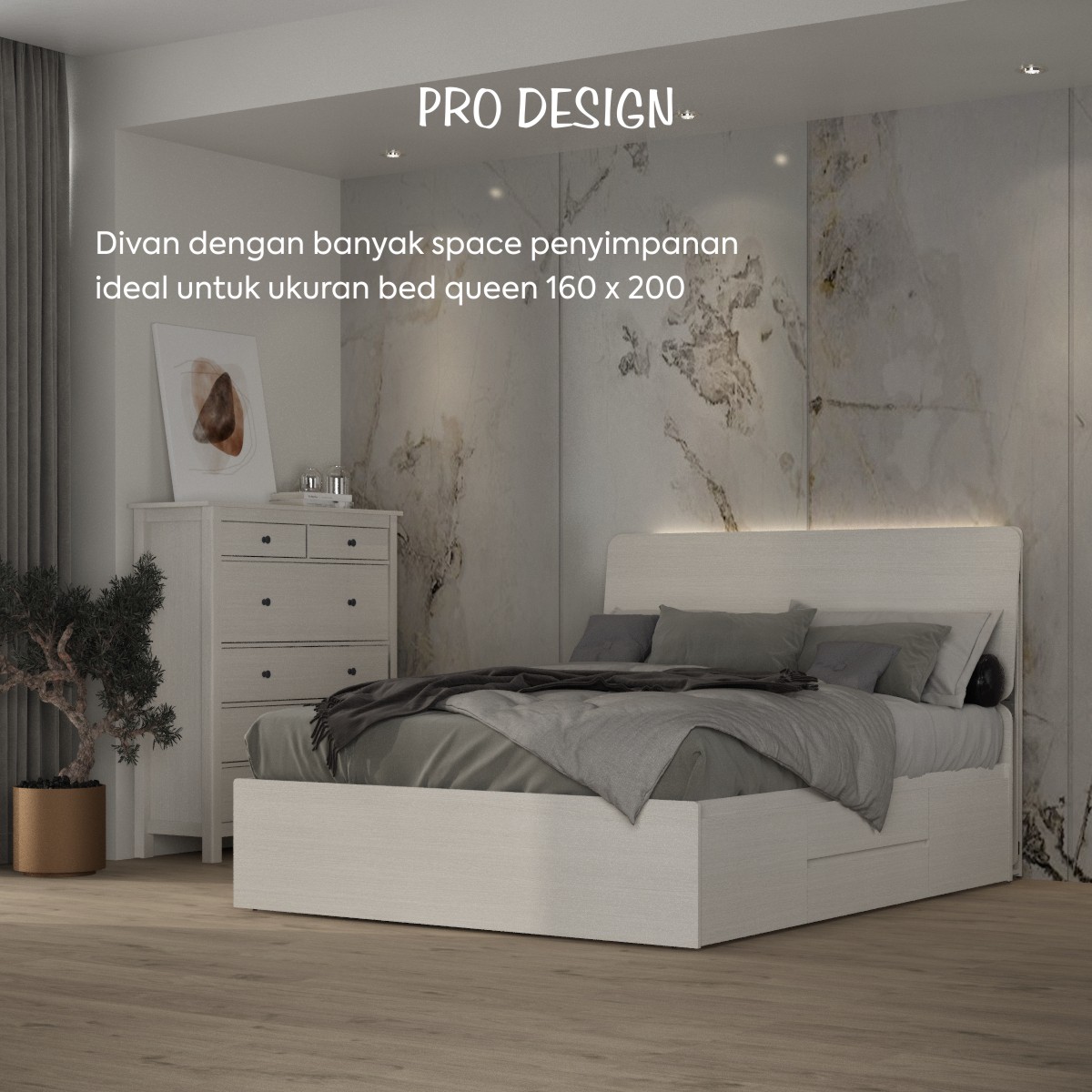 Jual Pro Design Seville BD160 Dipan / Tempat Tidur Dengan Laci | Shopee ...