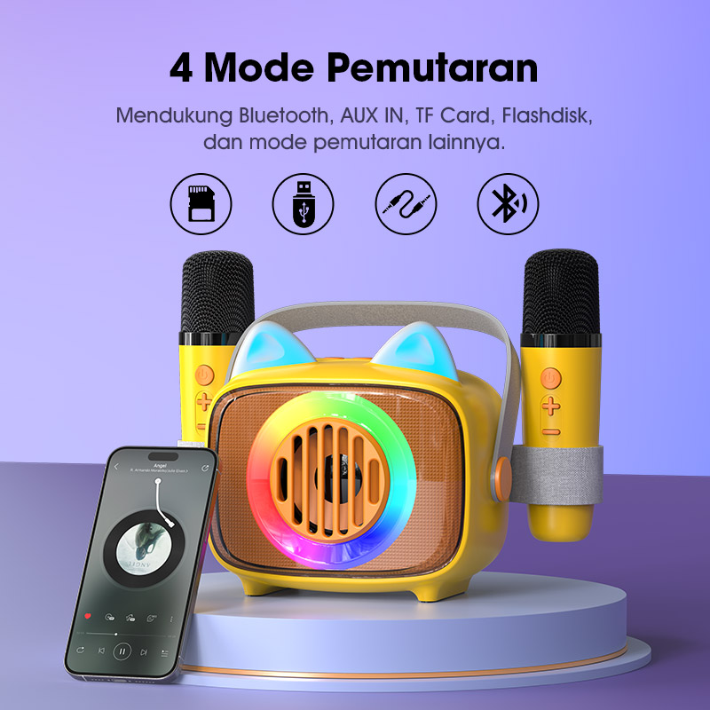 Jual ACOME A18 Speaker Karaoke Bluetooth 5.3 Dual Microphone / Speaker ...