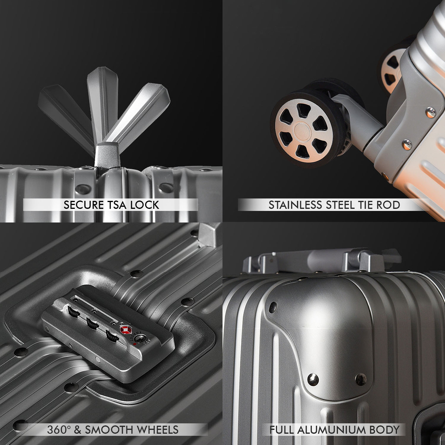Jual Hanke Koper Full Aluminium Size Kabin & Bagasi HK009 | Shopee ...