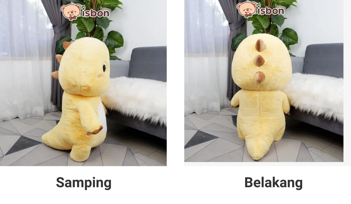 Jual ISTANA BONEKA Dino Kuning Squishy Yellow Dino 32inch Mini Lucu ...