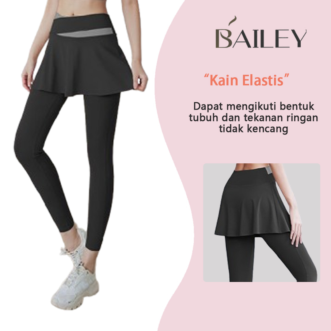 Jual Bialey Celana Olahraga Wanita Rok Yoga High Waist Legging Rok Dua ...