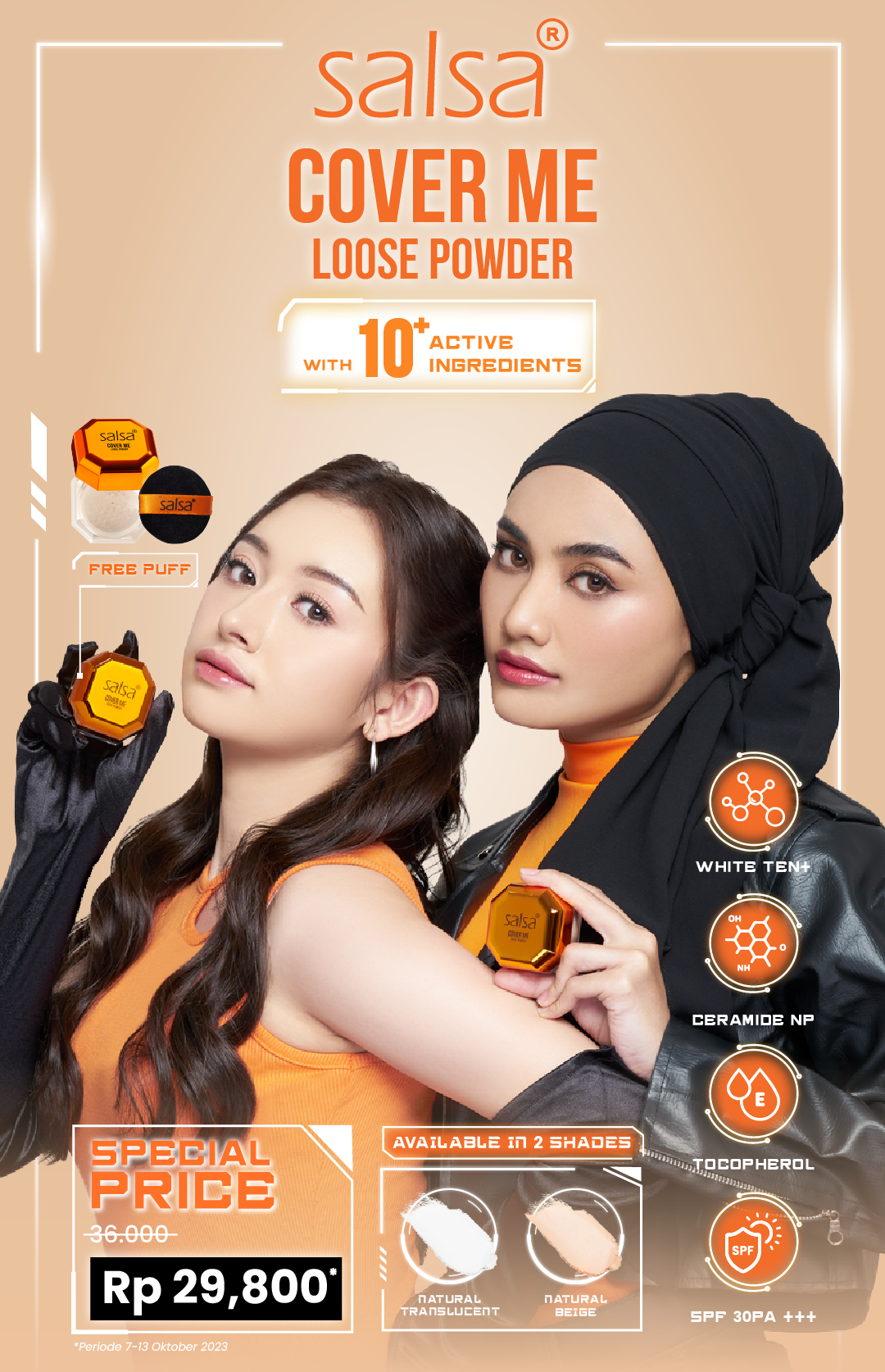 Jual SALSA Cover Me Loose Powder - Bedak Tabur Oil Sebum Control Tahan ...