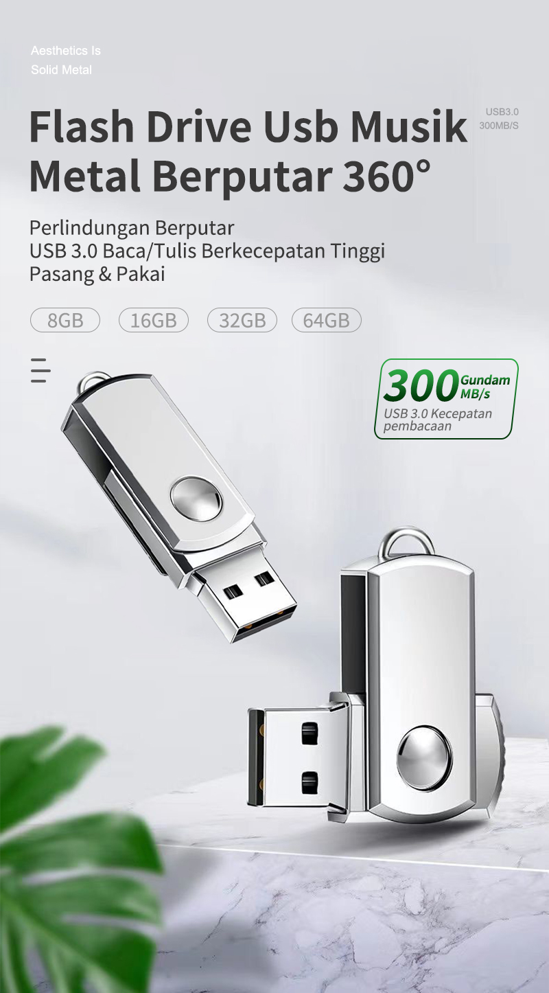 Jual KIVEE Flashdisk 32G Portabel Mini USB 3.0 Logam - Garansi Resmi 1 ...