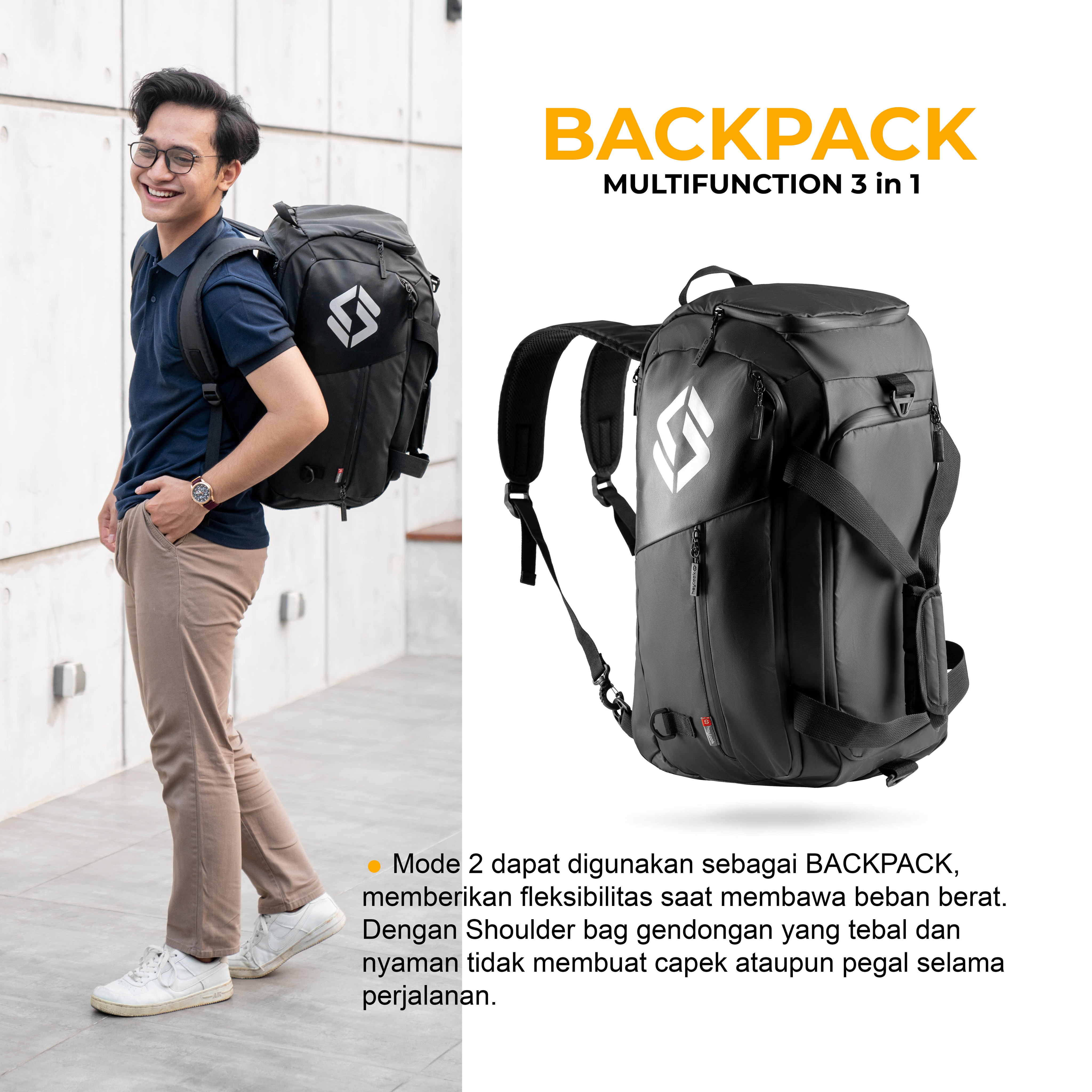 Jual HEYLOOK Official - Travelbag Pria Multyfungsi 3 in 1 WRANGLER Tas ...