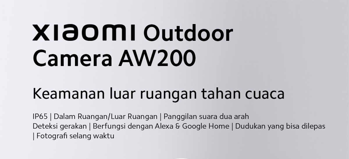 Jual Xiaomi Outdoor Camera AW200 | CCTV Indoor / Outdoor | IP65 Tahan ...