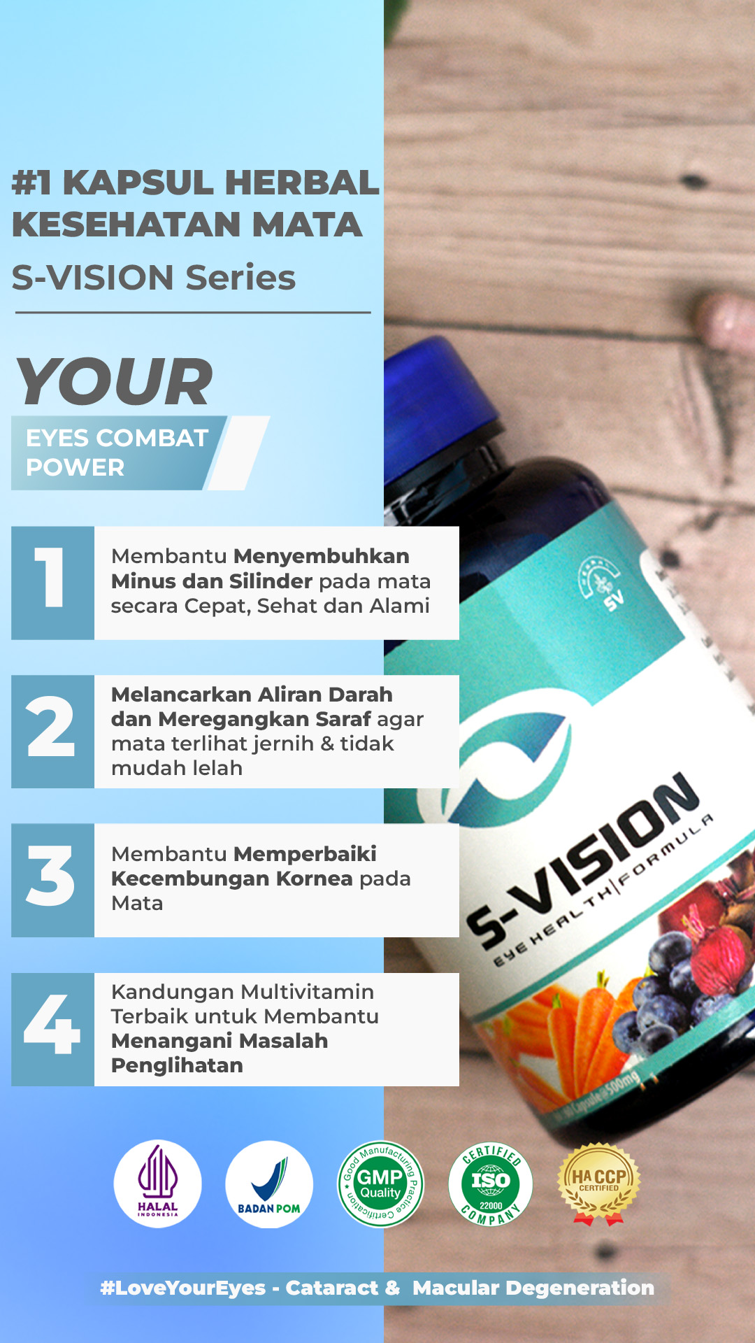 Jual Smart Vision - 1 Botol S-Vision 60 Kapsul | Eye Care Herbal Alami ...