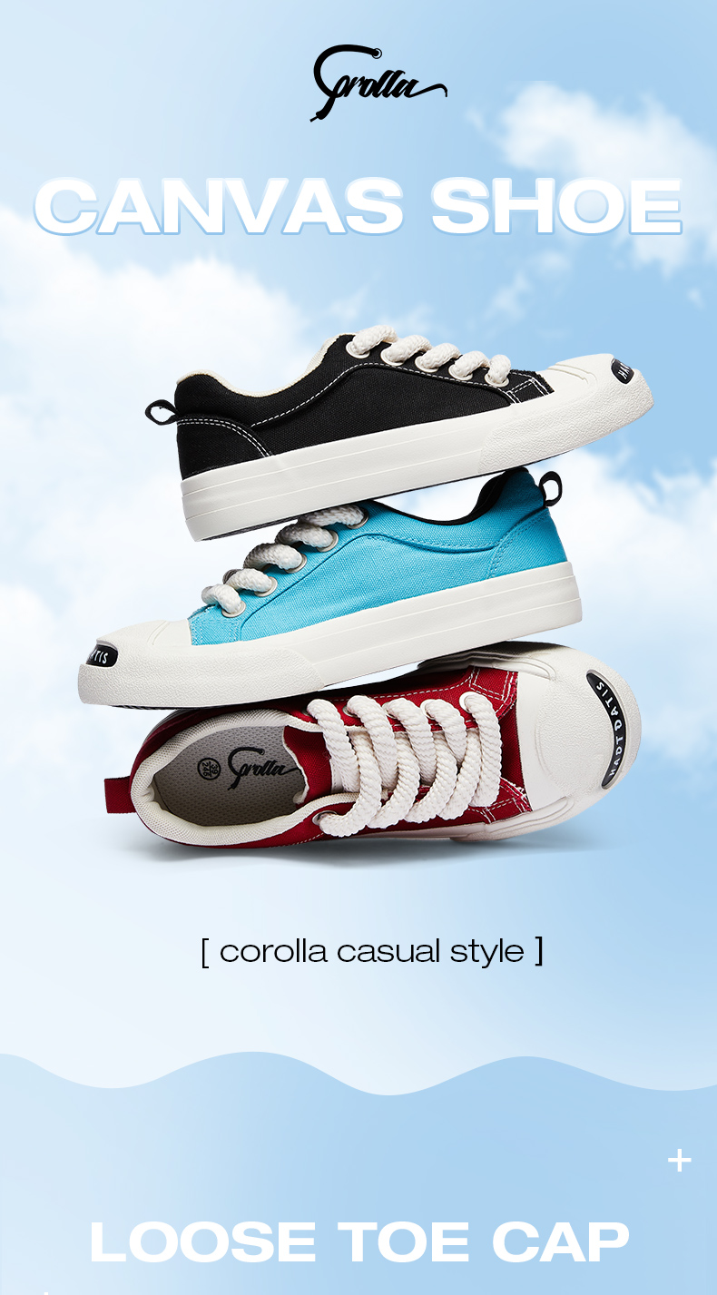 Jual COROLLA Sepatu Sneakers Wanita Tali Kanvas Smiler Fashion Empuk ...