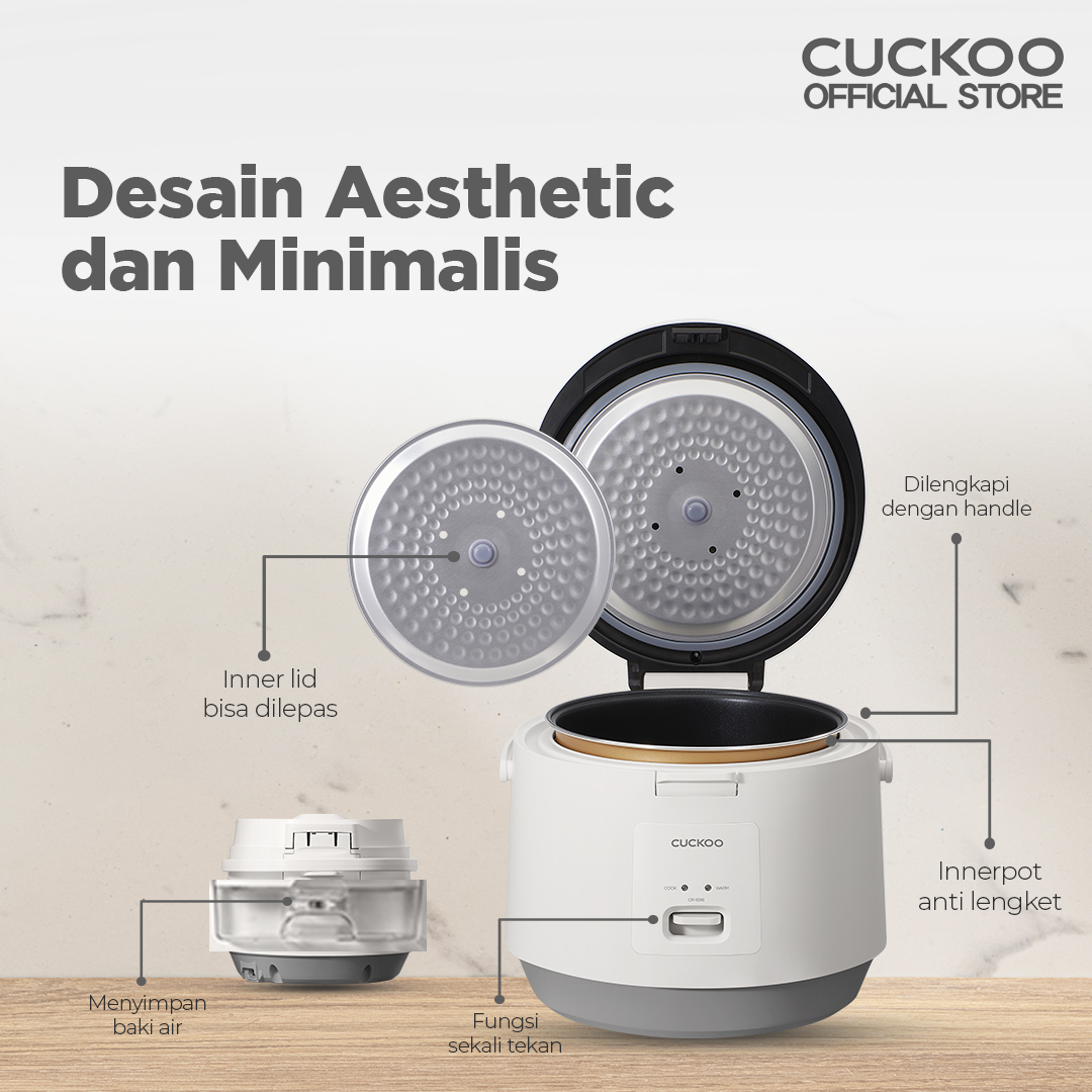 Jual CUCKOO Low Watt Mechanical Rice Cooker 1.8 L CR-1095 Magic Com ...