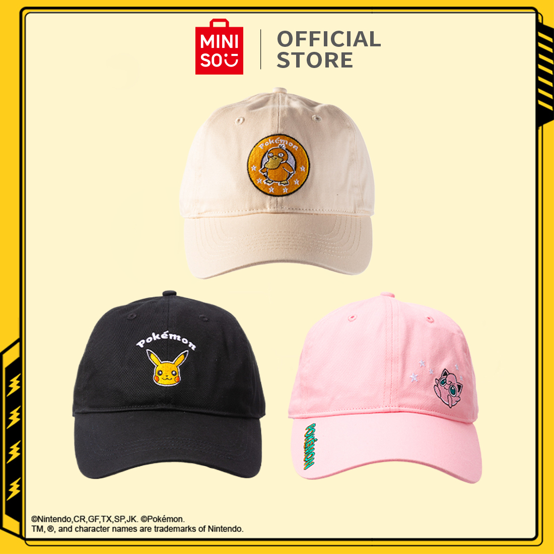 Jual MINISO x Pokémon Pokemon Topi Baseball Cap Hat Fashion Unisex ...