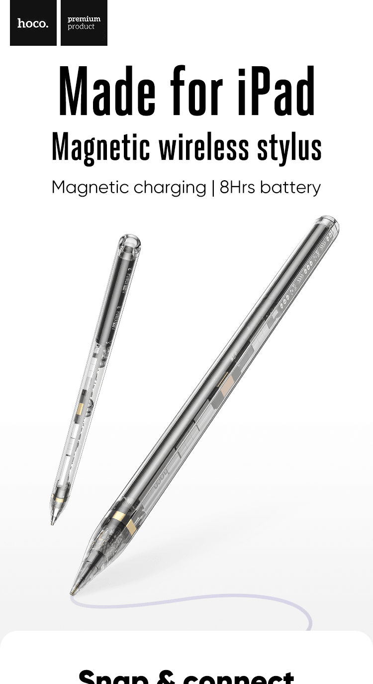 Jual Hoco Stylus Pen Wireless Magnetic Transparan Apple Pencil For iPad ...