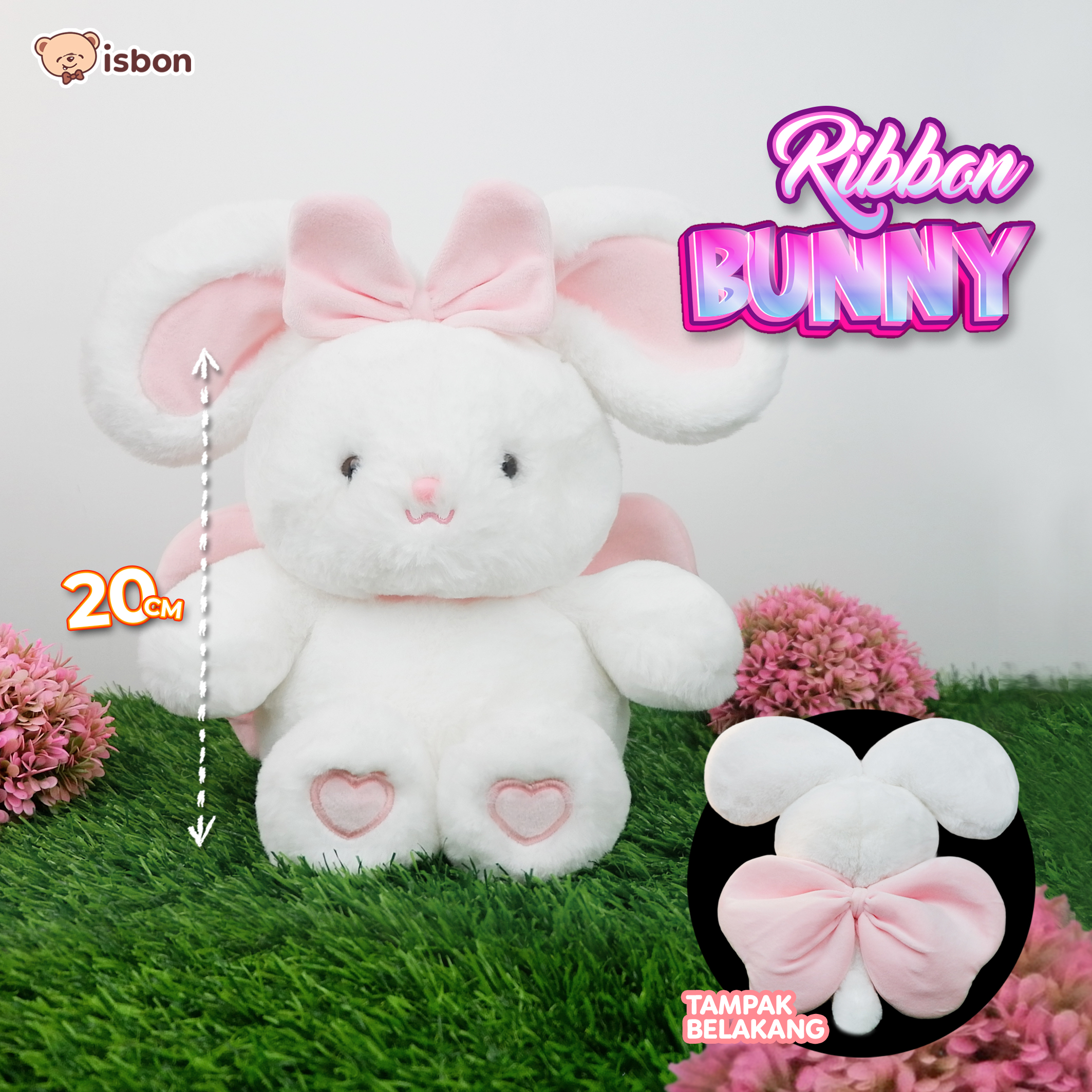 Jual ISTANA BONEKA Rabbit FLOOPY RIBBON BUNNY WHITE PINK Pita Cantik ...