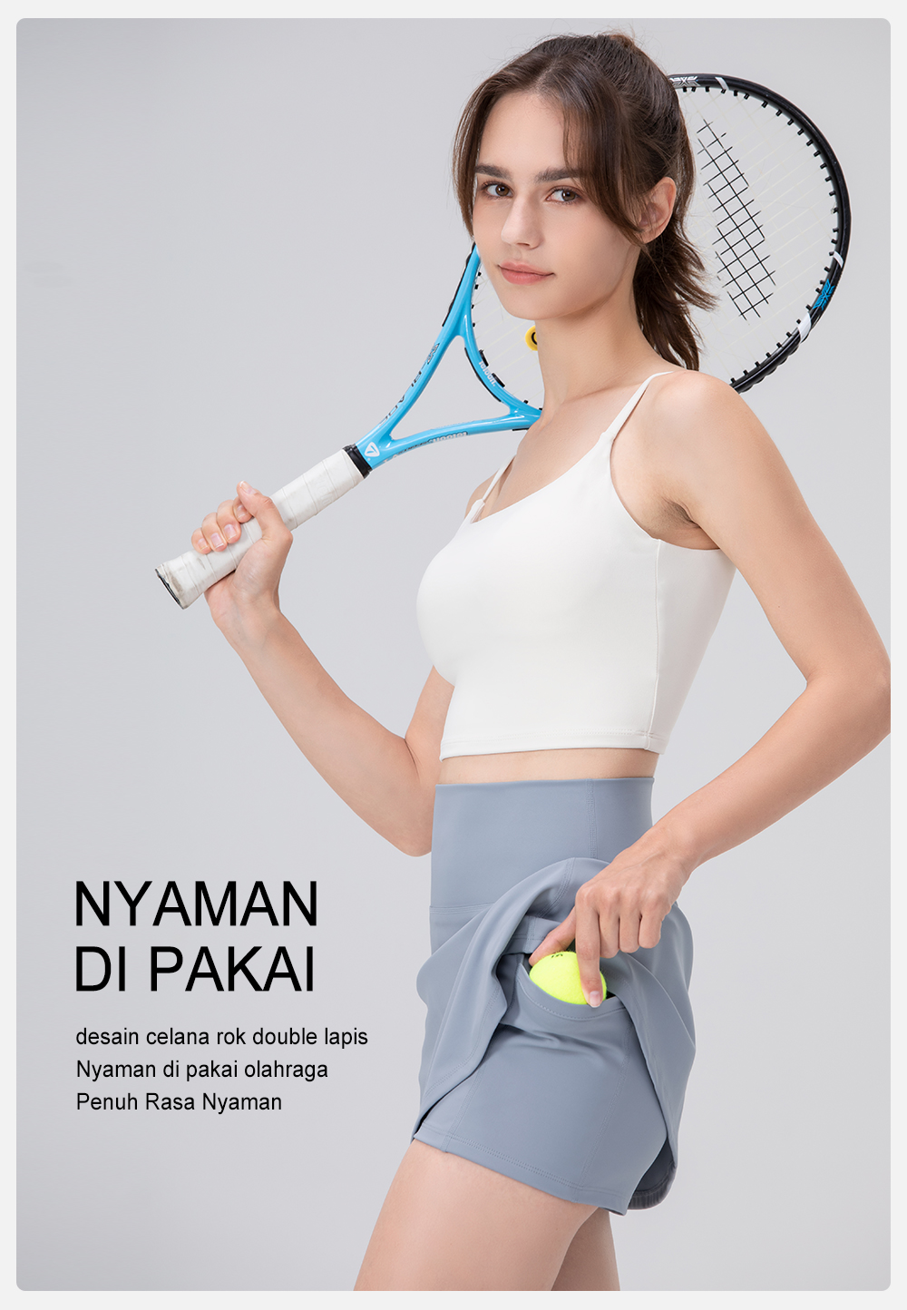 Jual Reytorrm Rok Skirt Pendek Olahraga Wanita Tenis Golf（DQ20） | Shopee Indonesia