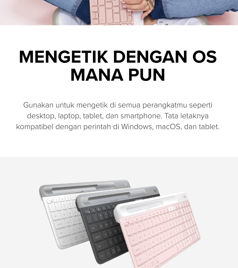 Jual Logitech K580 Keyboard Slim Multi-Device for Windows, Mac, iOS, Android, Apple, iPad ...