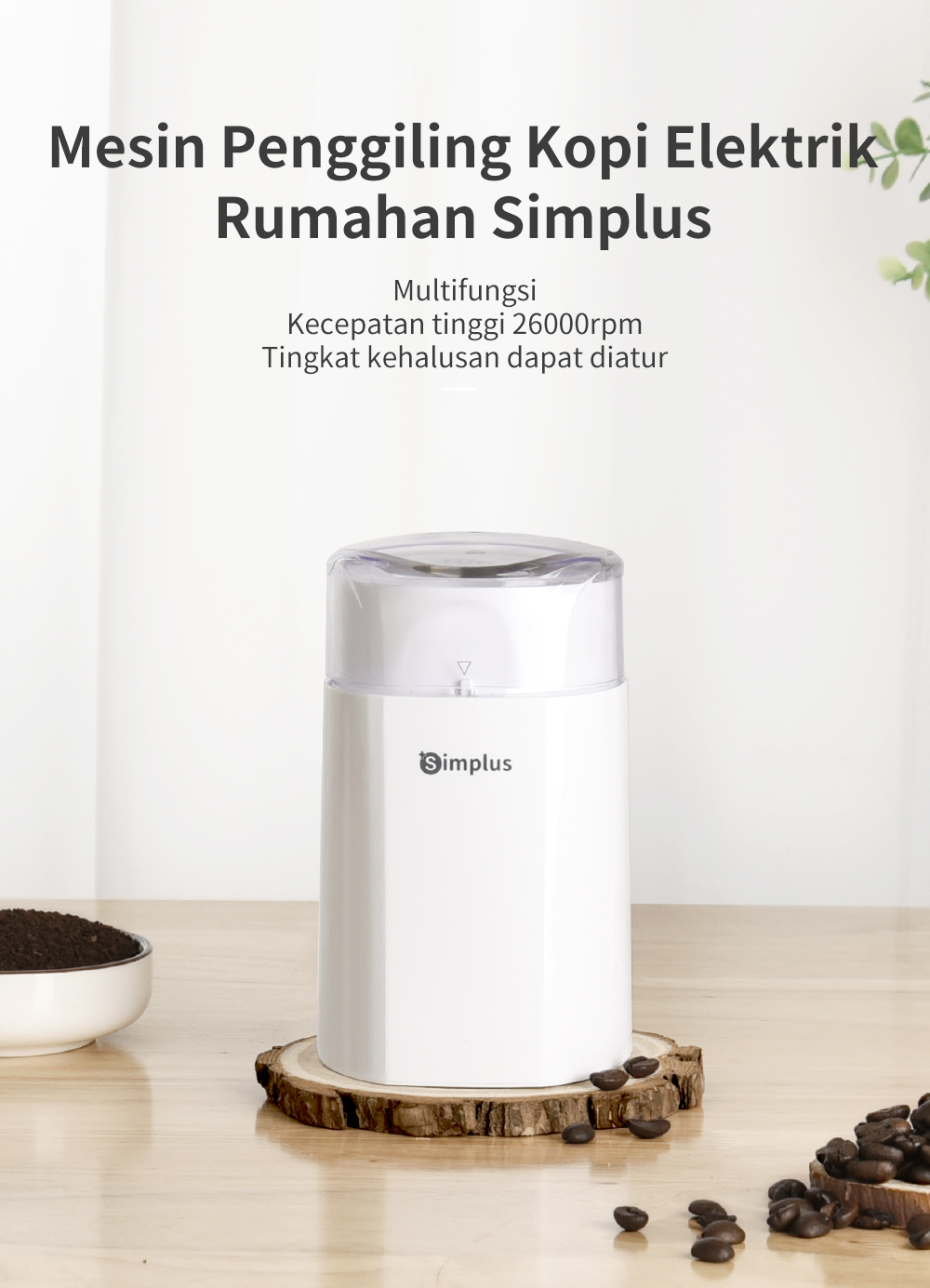 Jual Simplus Coffee Grinder Mesin Penggiling Elektrik Multifungsi 150W ...