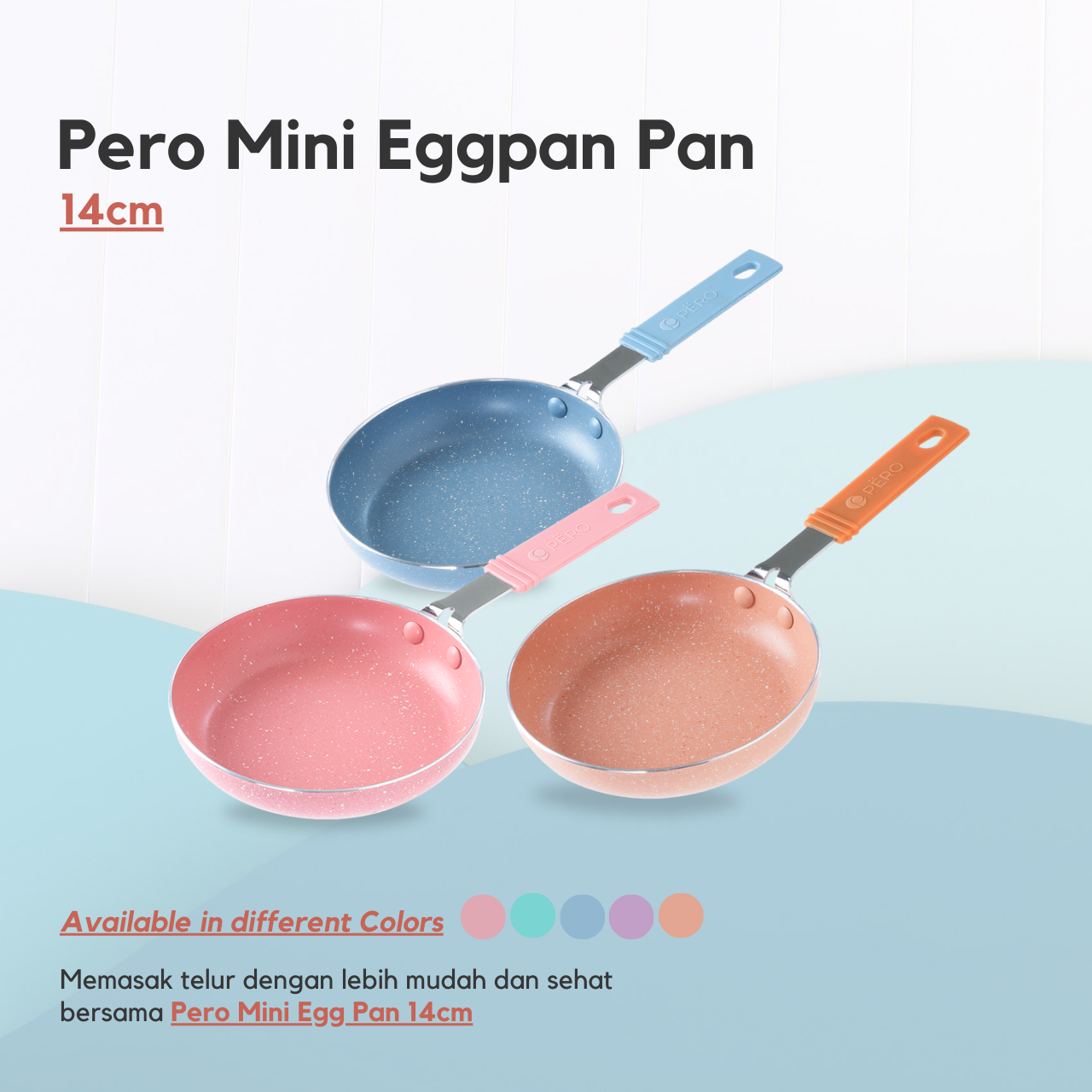 Jual Pero Mini Egg Pan Round 14cm Nonstick / Wajan Telur Mini Anti ...