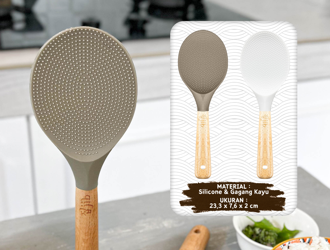 Jual JIB Silicone Rice Scoop / Centong Nasi Silikon / Rice Spoon Gagang ...