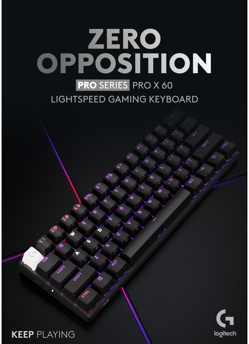 Jual Logitech G PRO X 60 LIGHTSPEED Keyboard Wireless Tactile with ...