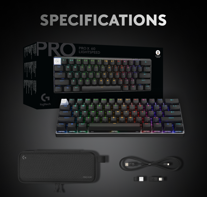 Jual Logitech G PRO X 60 LIGHTSPEED Keyboard Wireless Tactile with ...