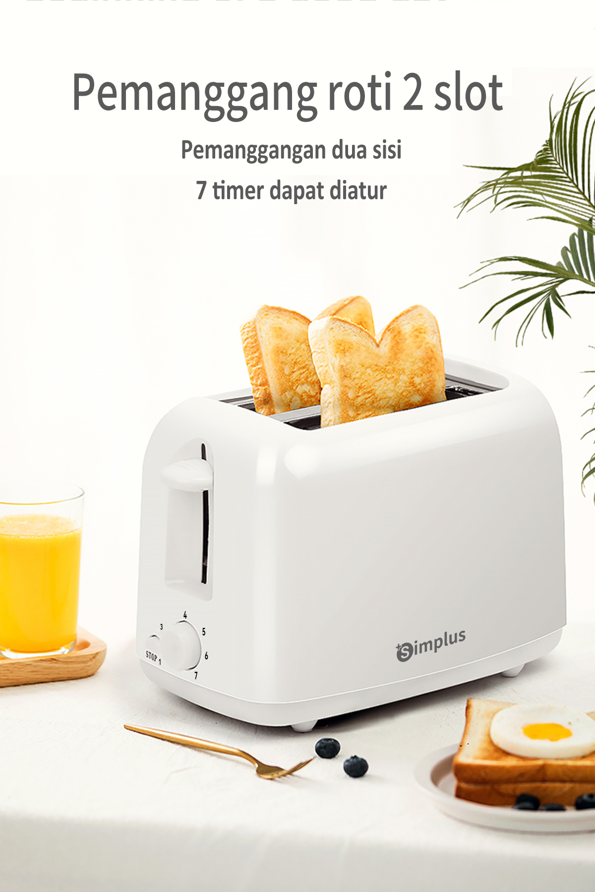 Jual Simplus Toaster Pemanggang Roti Elektrik Otomatis Sandwich Low ...