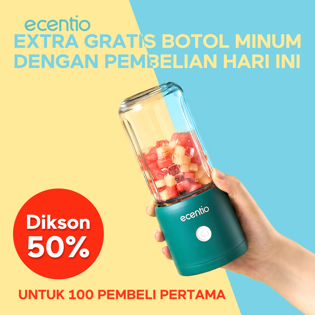 Jual ecentio Kaca blender 8 Mata Pisau Portable 380+380ml Usb Juicer Mini Multifungsi | Shopee ...