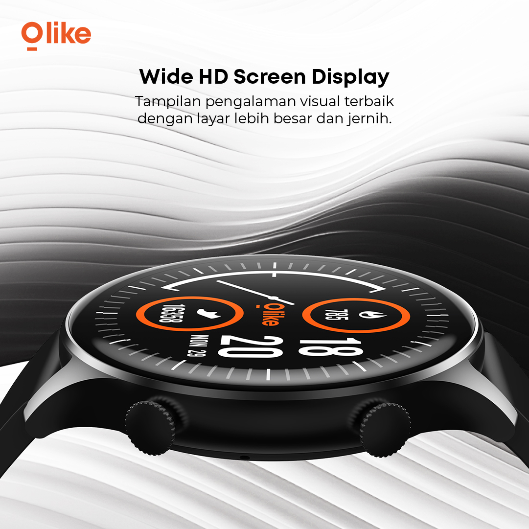Jual OLIKE Smart Watch FW2 HD Screen 1.39" Bluetooth Call Water ...