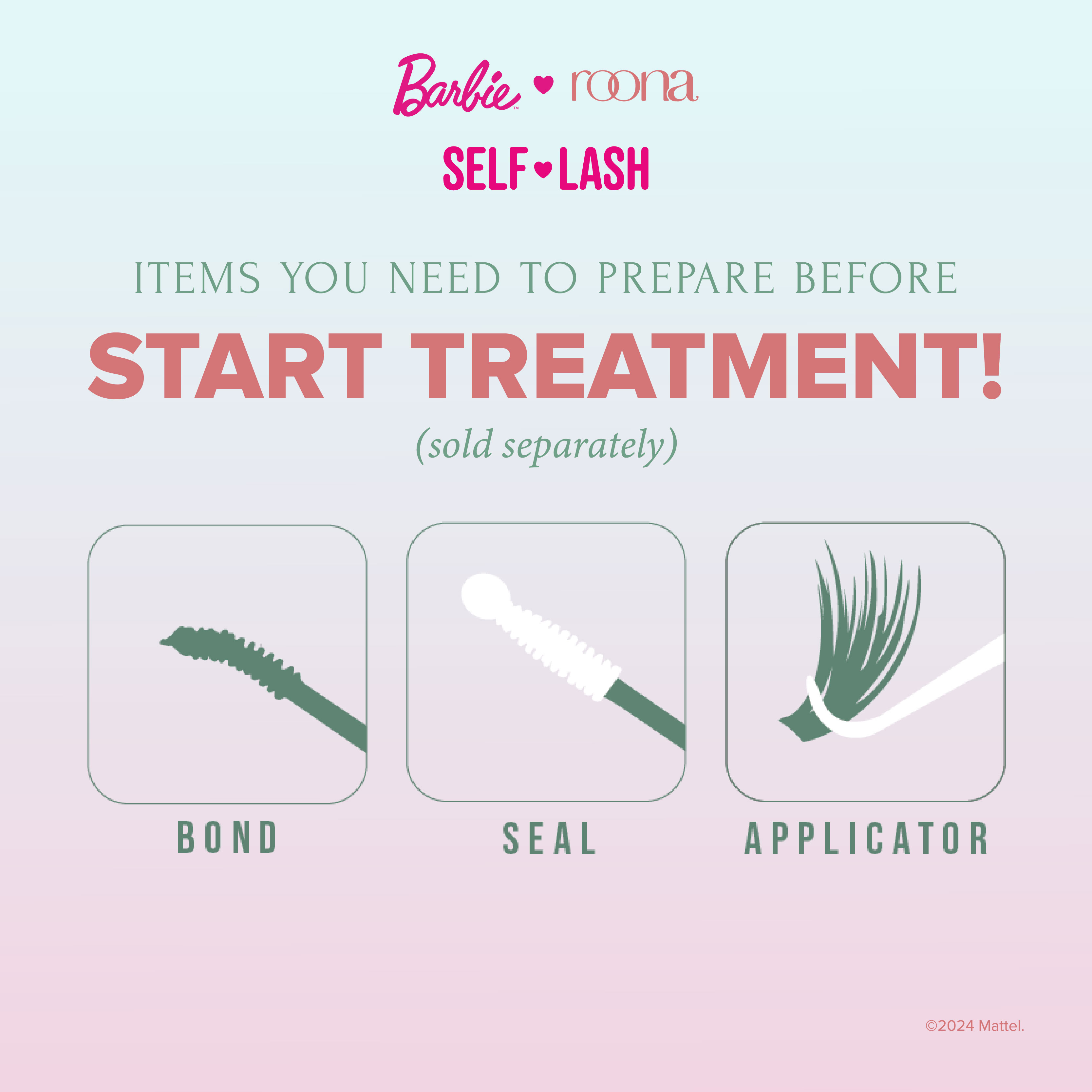 Jual Barbie x ROONA - [FREE Eze Nails] (Full Set) Self-Lash, Bond ...