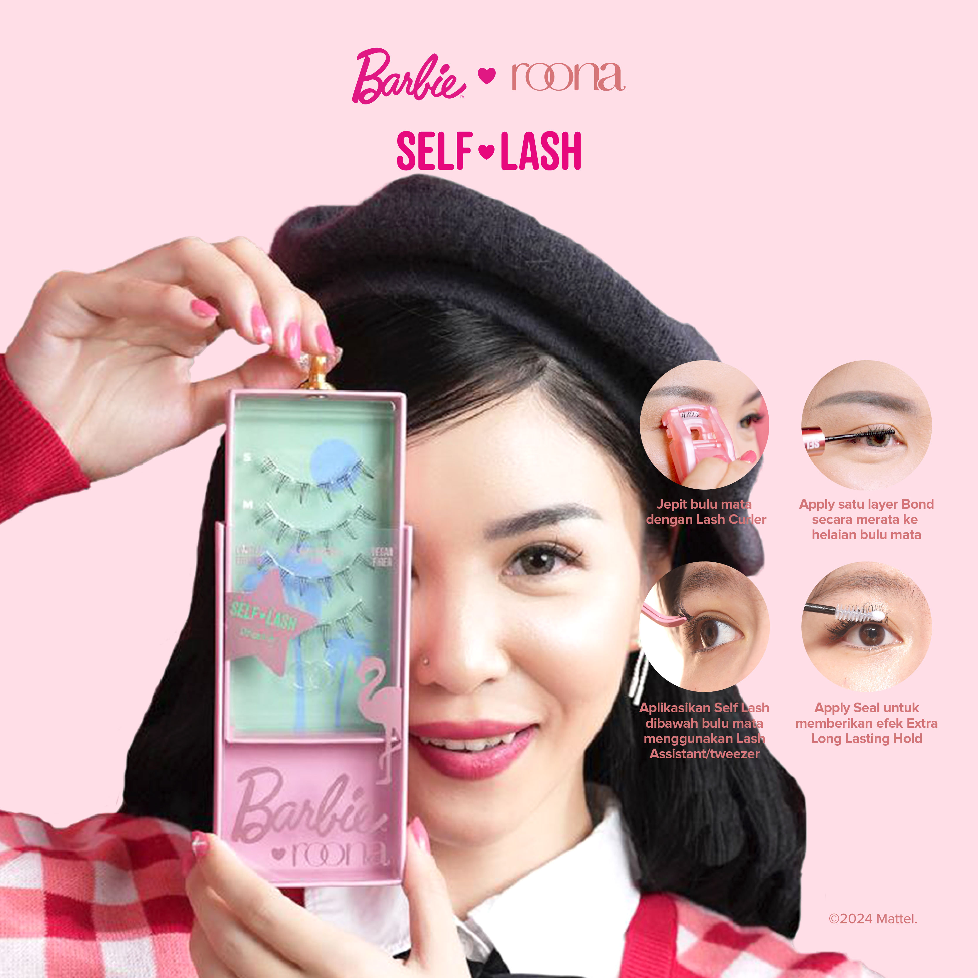 Jual Barbie x ROONA - [FREE Eze Nails] (Full Set) Self-Lash, Bond & Seal, Lash Assistant. DIY ...