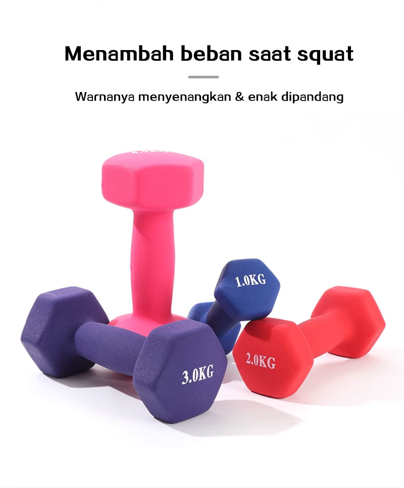 Jual Dumbell 2Kg / Barbel Mini / Barbel Non Slip Dumbbell (1 Pcs ...