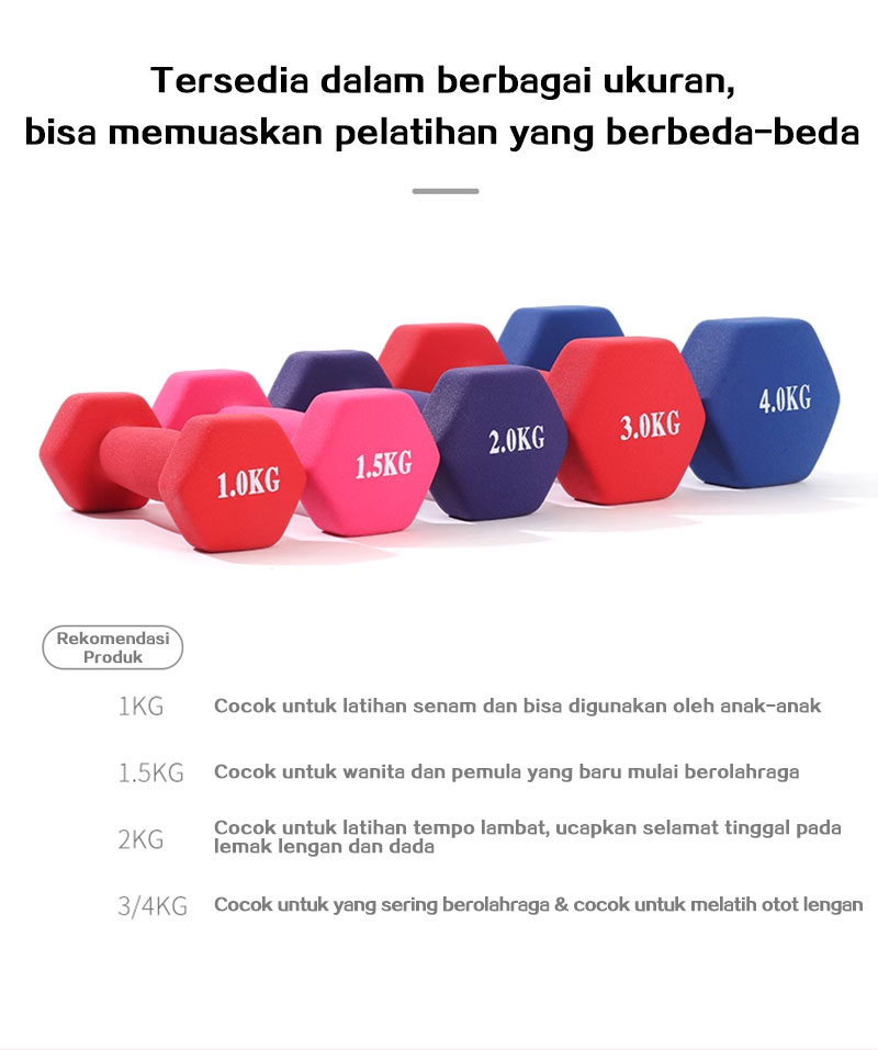 Jual Dumbell 2Kg / Barbel Mini / Barbel Non Slip Dumbbell (1 Pcs ...