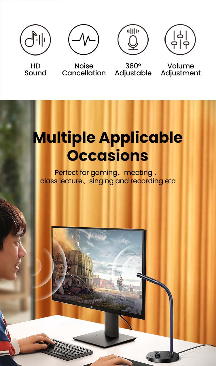 Jual UGREEN USB Microphone Desktop Computer PC Mic for YouTube Streaming, Podcasting, Gaming Mic ...