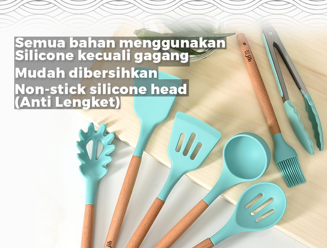 Jual JIB Silicone Cooking Spoon / Utensile Silicon / Sendok Masak ...