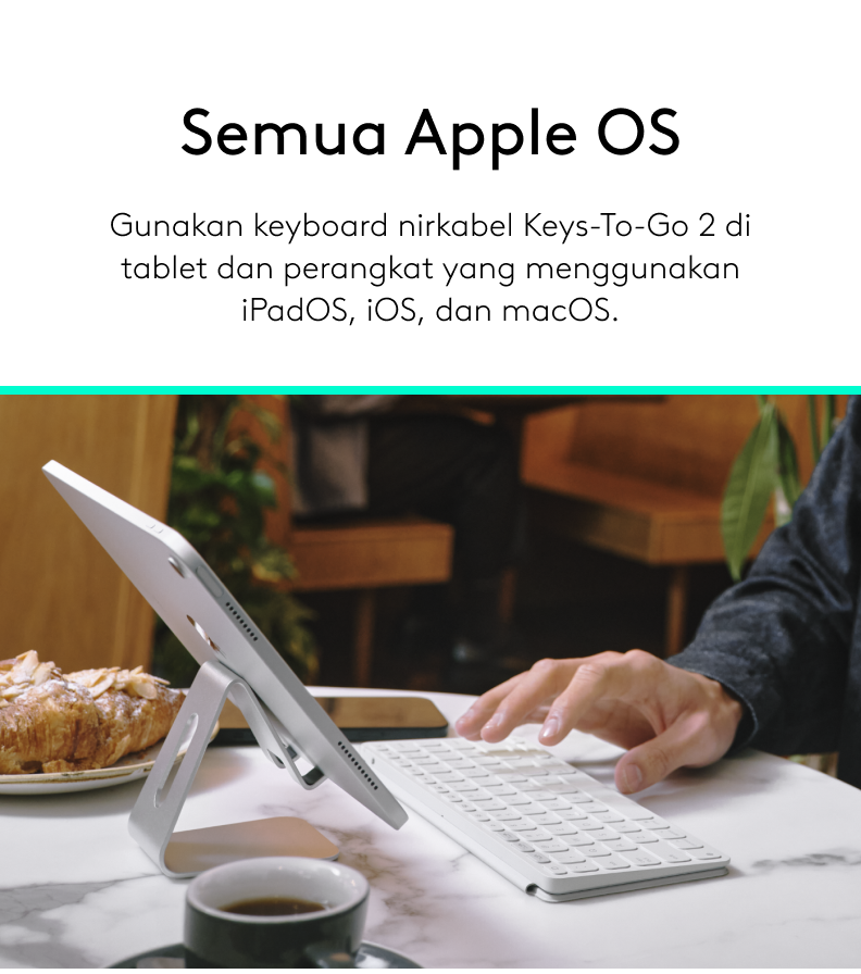 Jual Logitech Keys-To-Go 2 Keyboard Bluetooth, Wireless (Nirkabel ...